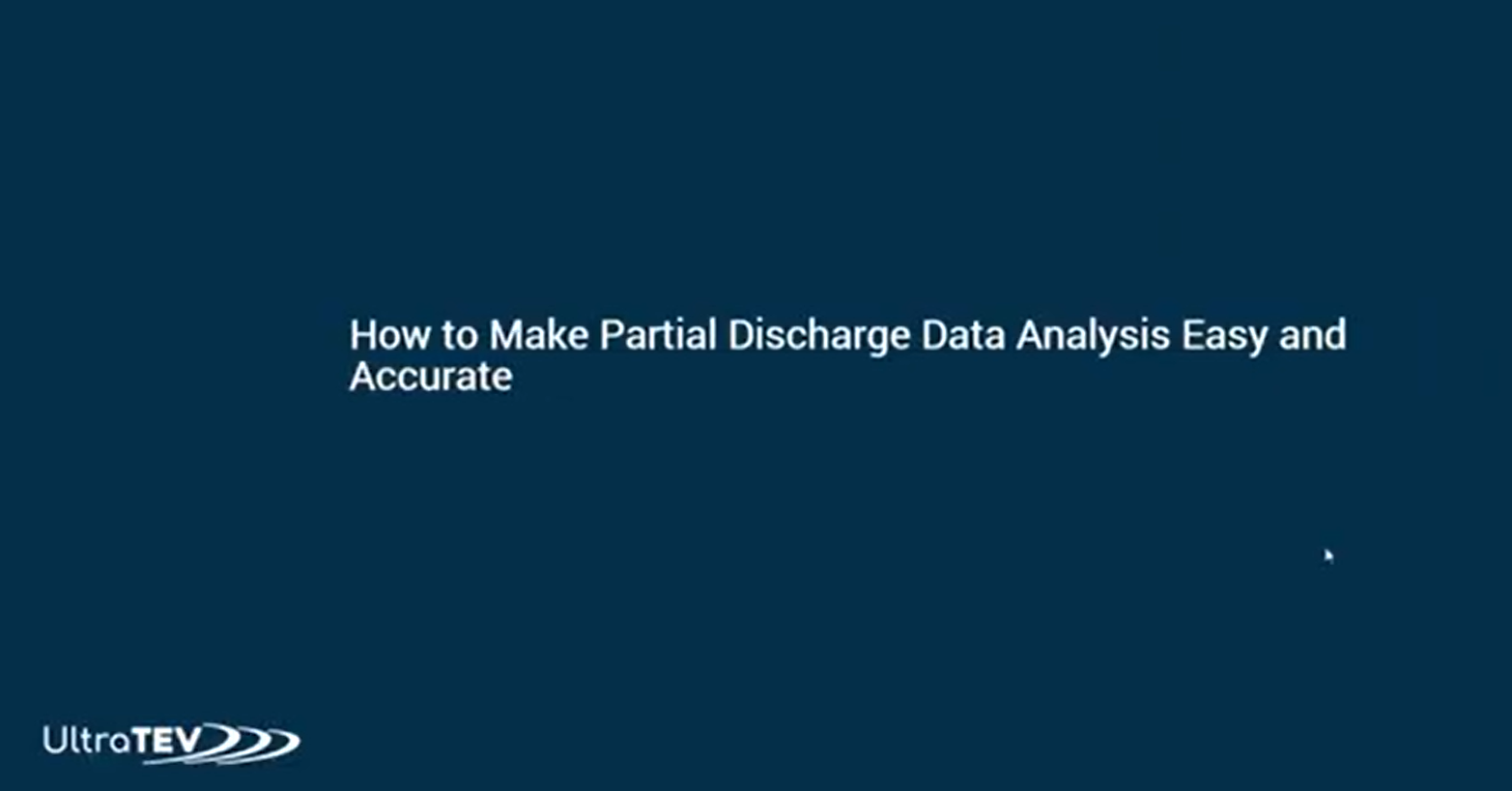 Making Partial Discharge data analysis easy and accurate | EA Technology